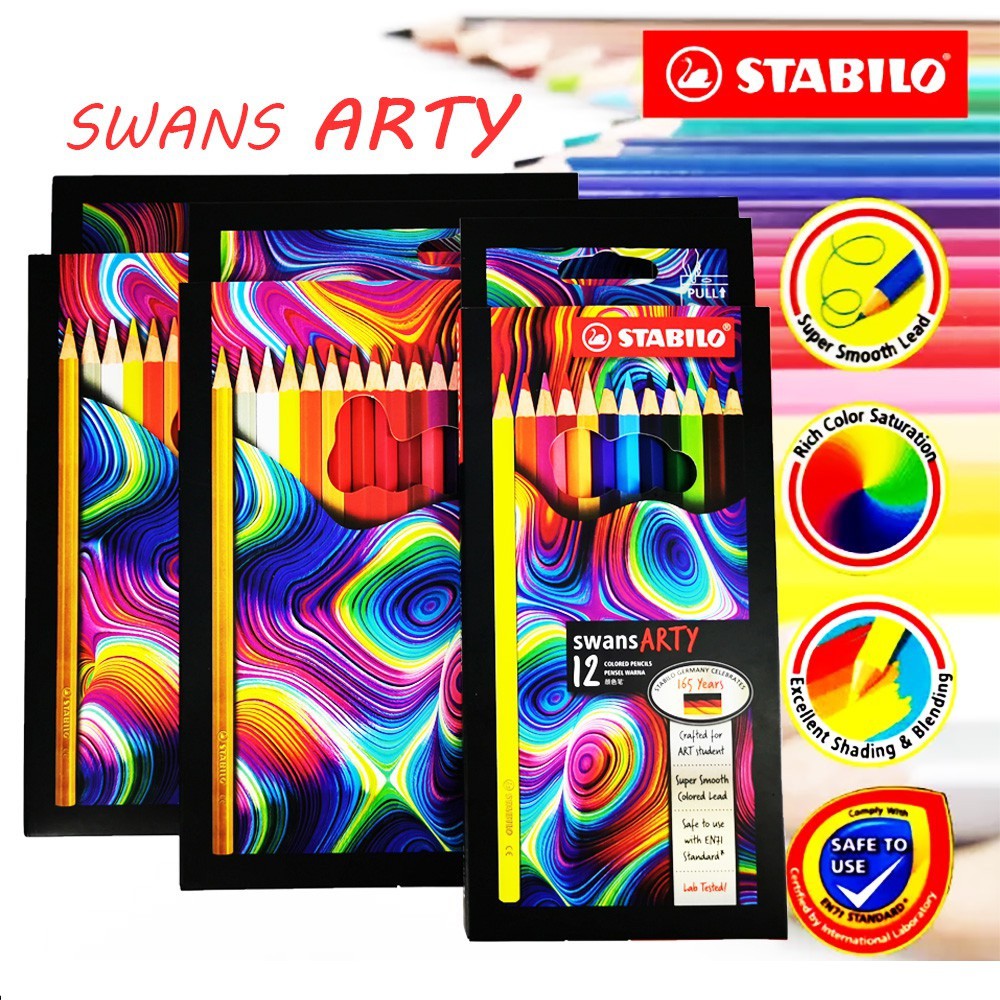 Stabilo Swan Arty Warna Pensel/ Colour Pencil 12/24/36Pcs | Shopee Malaysia