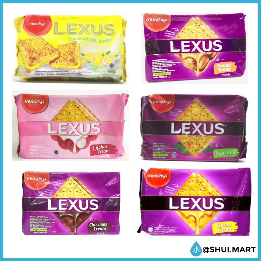 Lexus MUNCHYS BISCUIT VEGETABLE CRACKERS LYCHEE CHOCOLATE CHEESE PEANUT ...