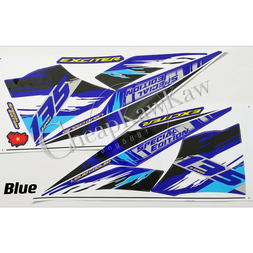 LC135 New V2 V3 V4 V5 V6 V7 Exciter 135 ( 162 ) Body Cover Set Stripe ...