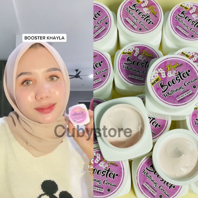 🔥KHAYLA BOOSTER WHITENING CREAM+FREE GIFT 🎁|New Packaging | Shopee Malaysia