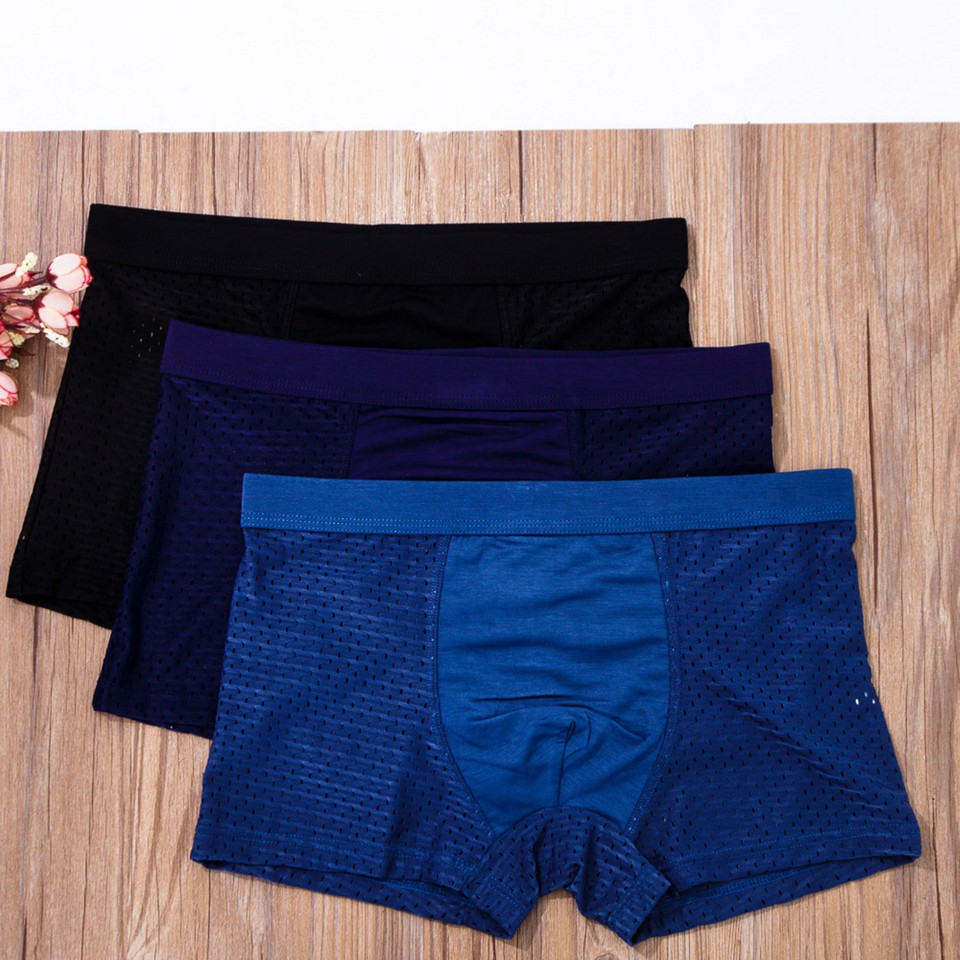 [Box of 5] Men's Mesh Underwear, Men's Ventilated Boxer Briefs (Real ...