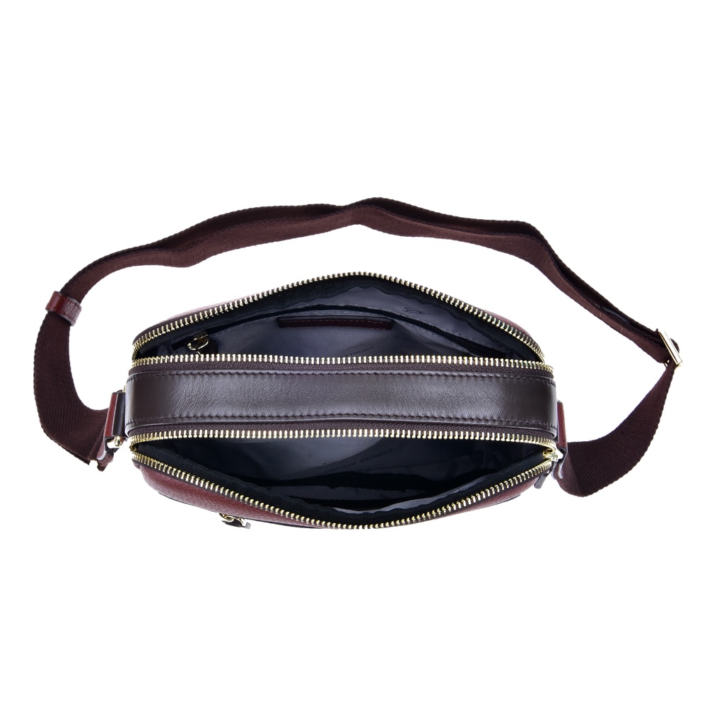 Charles Berkeley DURHAM Genuine Leather Calf Skin Crossbody Sling Bag ...