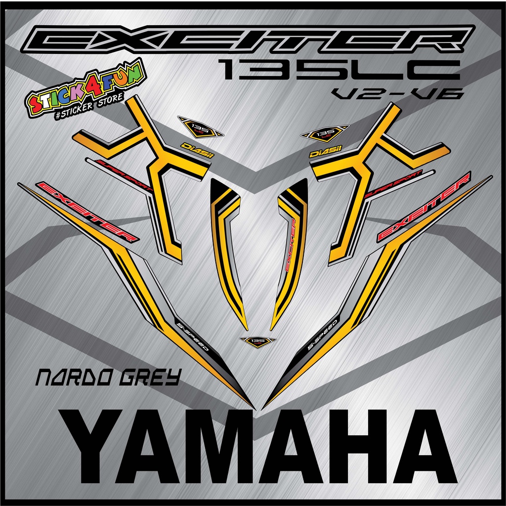 STICKER STRIPE MOTOR YAMAHA LC135 V2-V7 EXCITER (34) CUSTOM VIETNAM ...