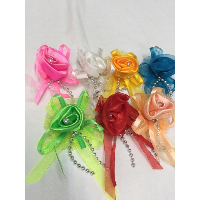Bunga rozek Corsage Flower Wedding Brooch Flower Kahwin Bunga Rozet ...