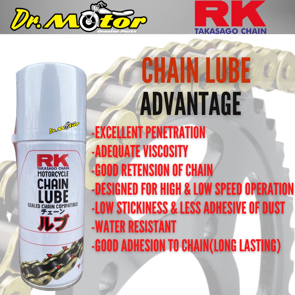 RK TAKASAGO 100ML CHAIN LUBE CLEANER MINYAK SPRAY RANTAI OIL MOTORCYCLE ...