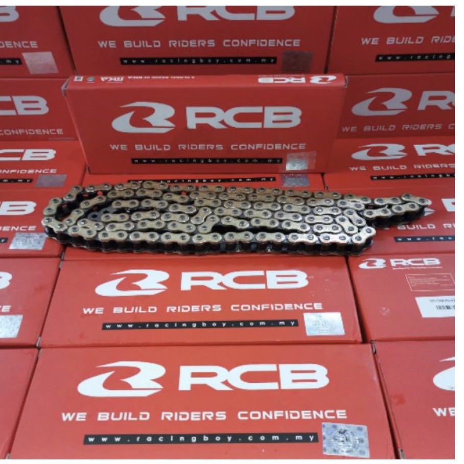 RCB RACING BOY 428 415 122L 132L HEAVY DUTY S SERIES GOLD CHAIN RANTAI ...