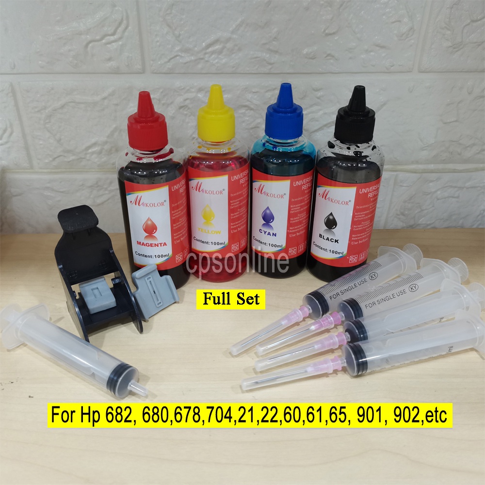 Hp Ink cartridge Refill kit Full Set for HP 678 680 682 60 61 67 703 ...