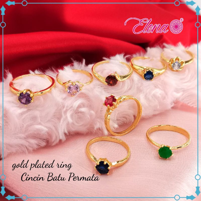 Elena Emas Korea Emas Sadur Cincin Dewasa ER267 | Shopee Malaysia