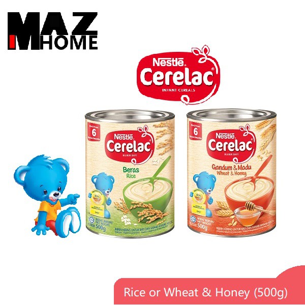 【Maz HOME】Nestle Cerelac Infant Cereals - Rice or Wheat & Honey (500g) 雀巢幼儿补食谷粮 | Shopee Malaysia