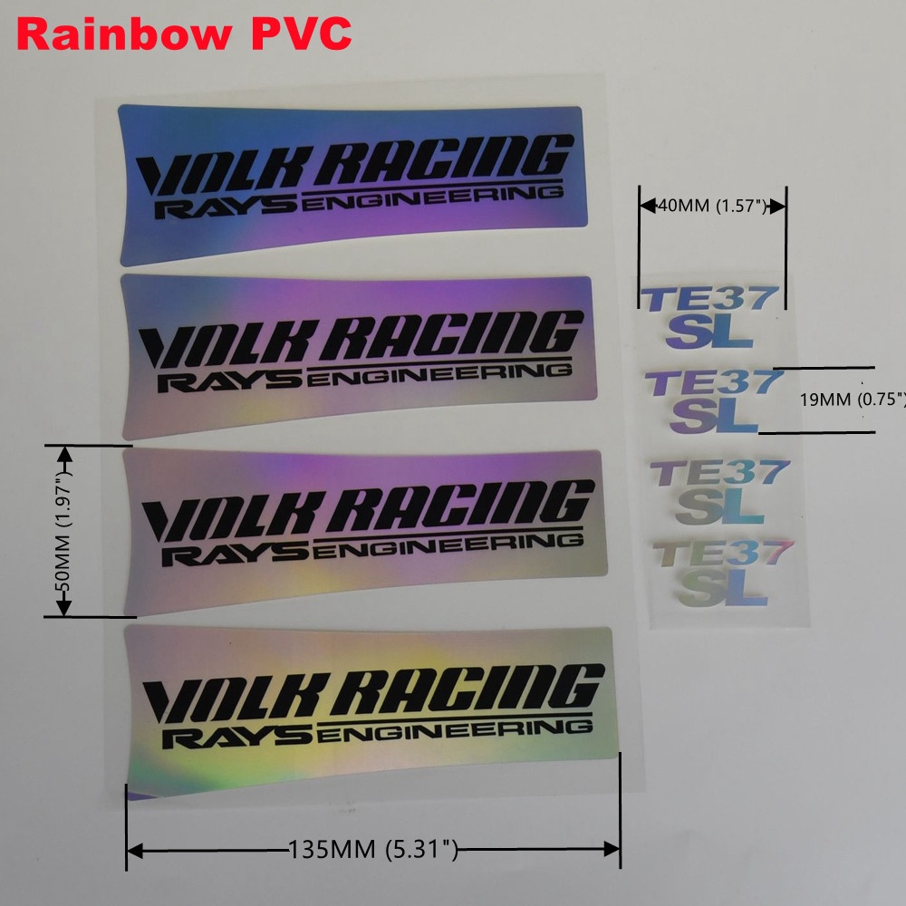 Wholesale JDM Car Wheel Sticker VOLK RACING RAYS TE37SL Fluorescent ...