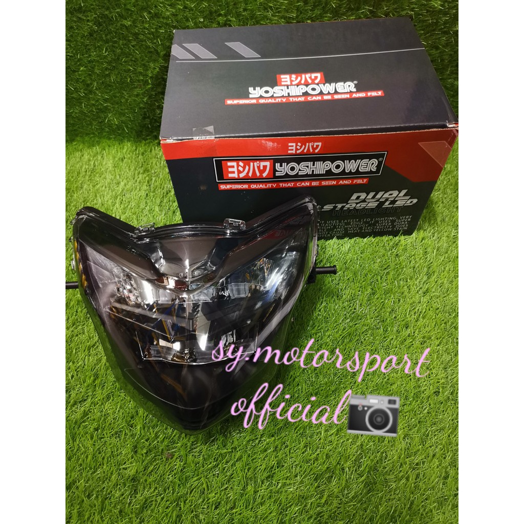 Yoshipower Yamaha LC135 New Dual Stage LED Motorbike Headlamp Lampu ...
