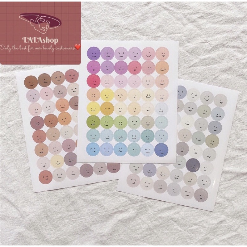 Smiley Face Stickers Set Wallpaper Scrapbooking Cute Aesthetic Decorate ...