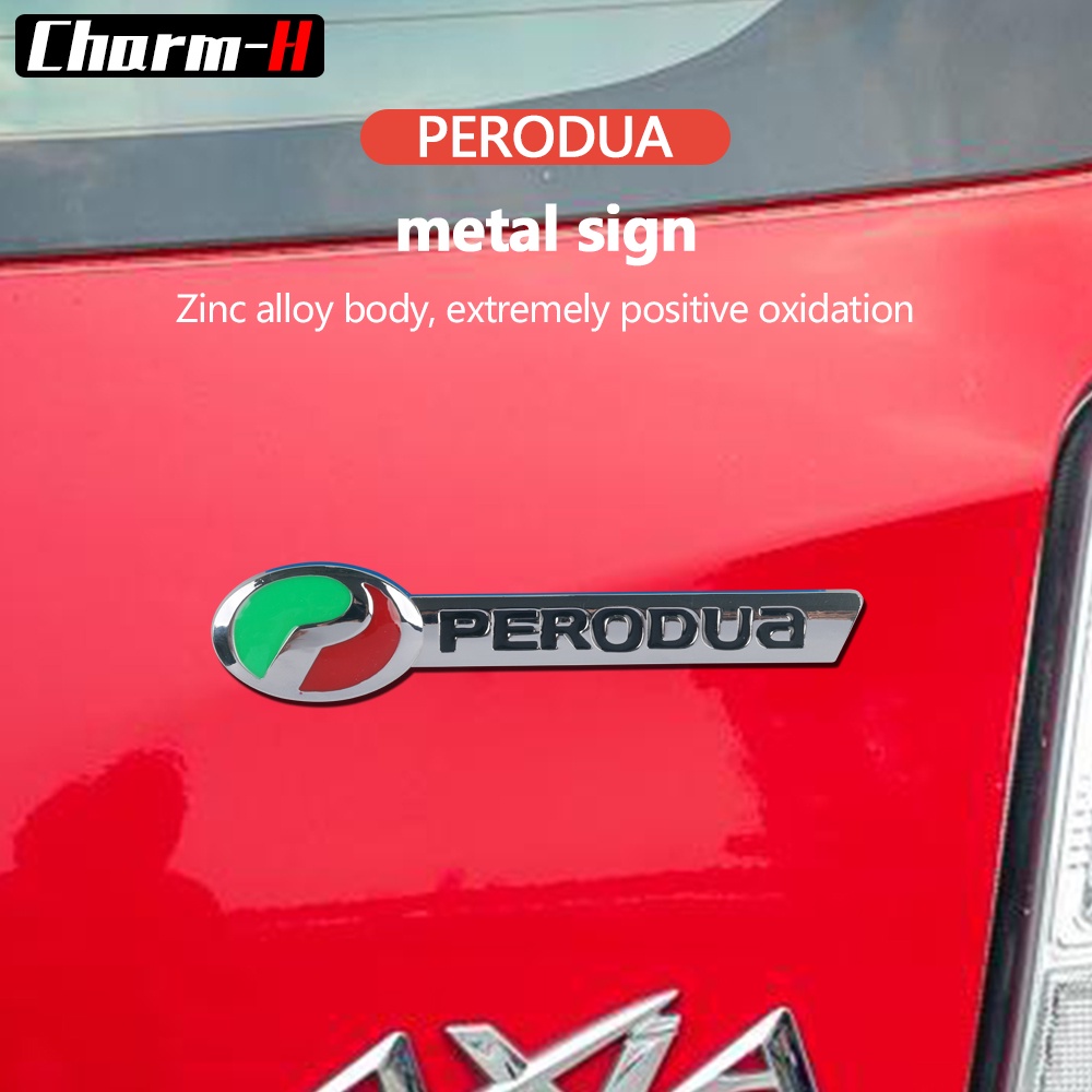 1 X 3D Metal PERODUA Letter Logo Car Auto Rear Trunk Emblem Badge ...