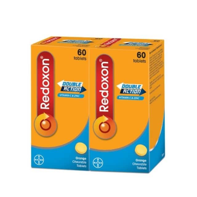 REDOXON DOUBLE ACTION ORANGE CHEWABLE TABLET 60'S TWIN PACK [EXP:10/ ...