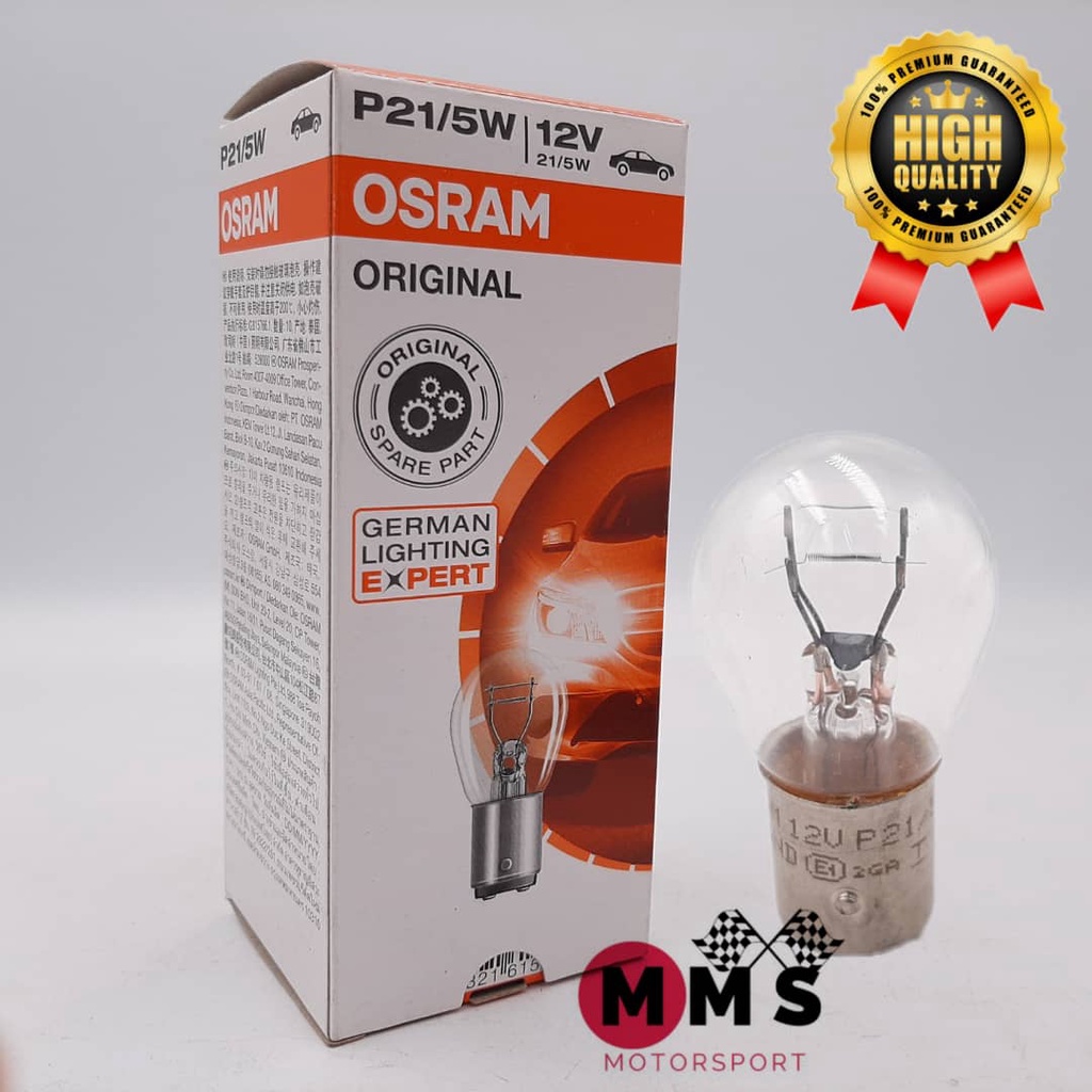 OSRAM P21/5W 12V 21/5W Brake Light Bulb Lampu Brek Belakang (per pc ...