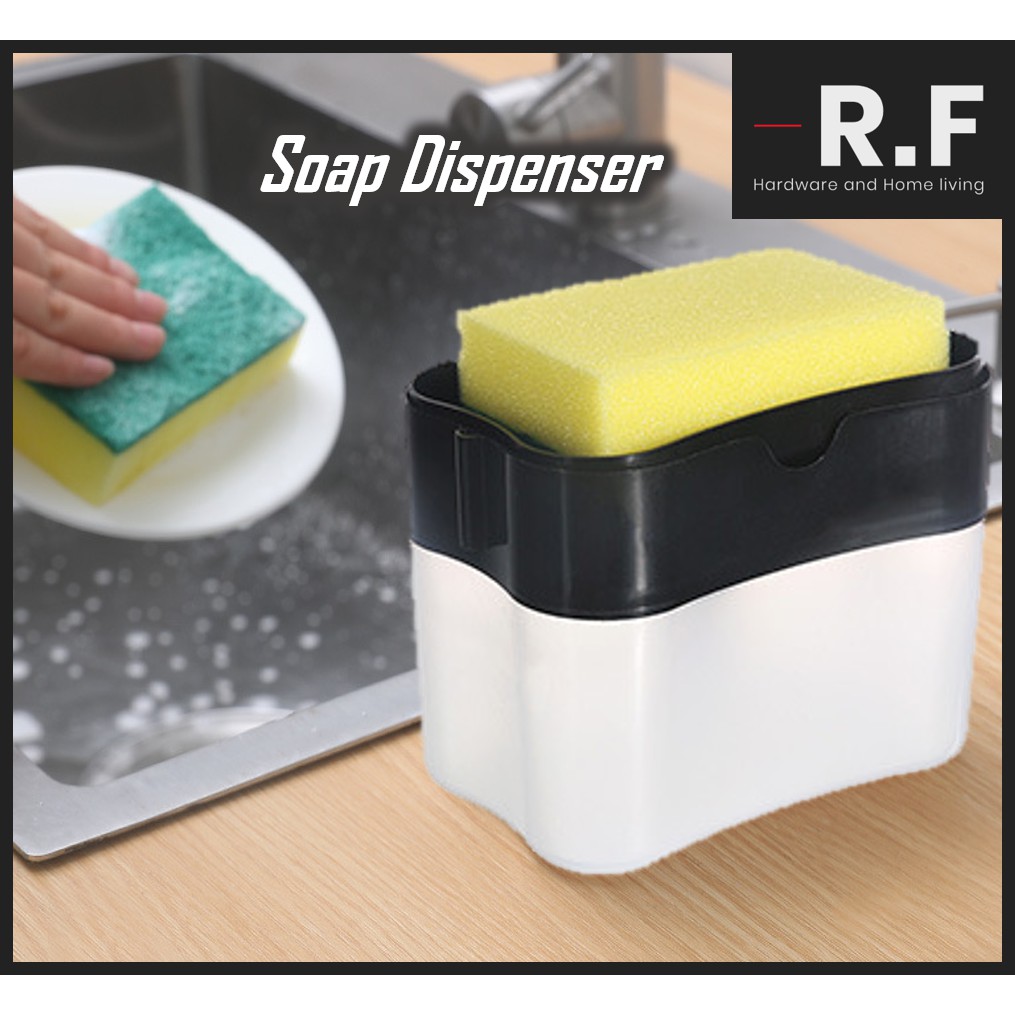 Soap Dispenser With Sponge Holder 2 in 1 Kitchen Dishwash Pump Bekas ...