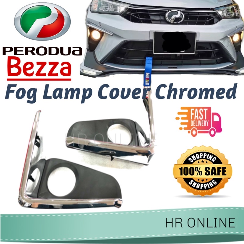 Perodua Bezza Fog Lamp cover chromed Foglamp Cover sport Light cover ...