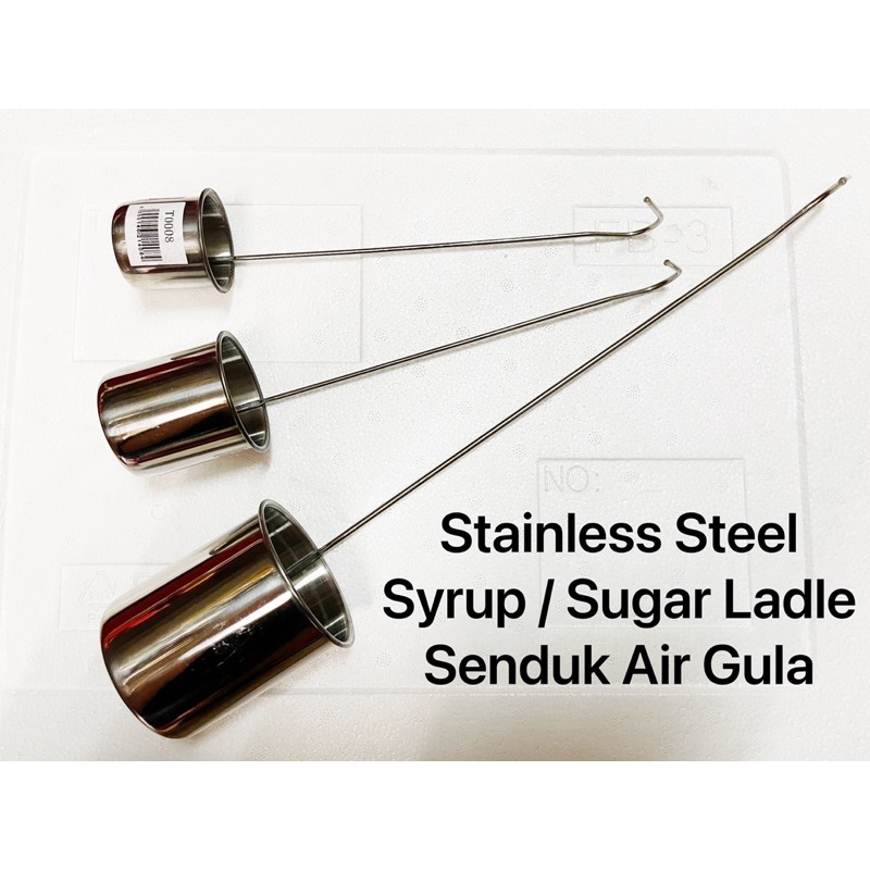 Stainless Steel Mini Syrup Ladle Sugar Ladle / Senduk Gula / Oil Ladle ...