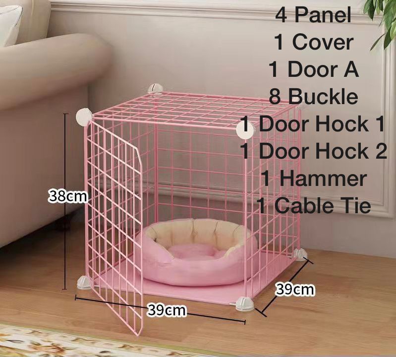 DIY Pet Cage Panel Pet Cats Dogs Rabbit Iron Metal Grid Cage Storage ...