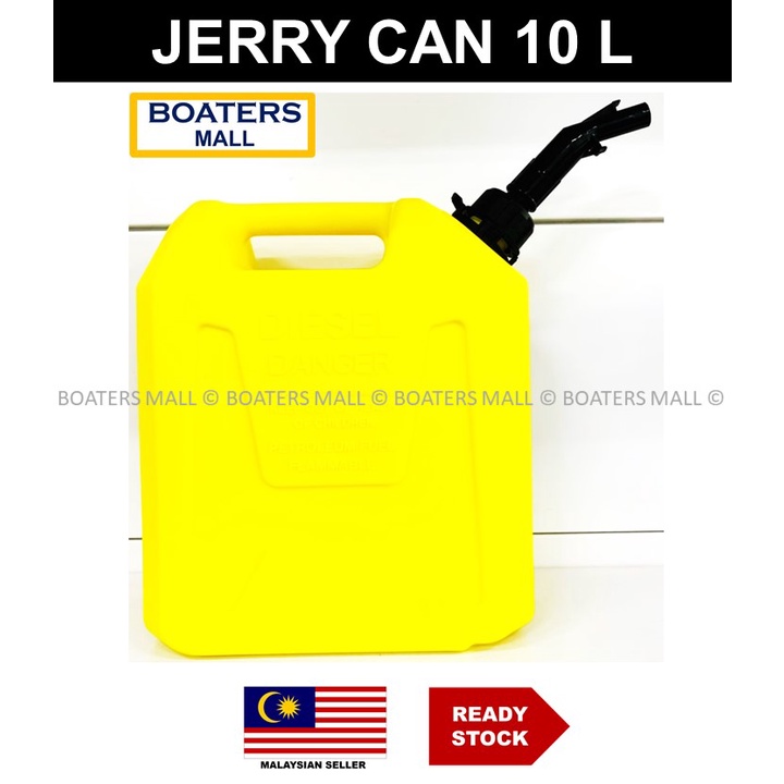 Jerry can 10 L Portable Fuel Tank RED Gas Cans Spare Petrol Plastic ...