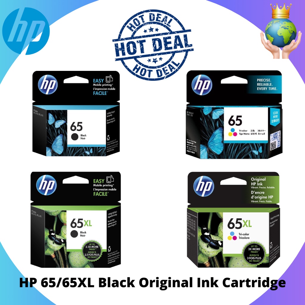 INK HP 65/65XL Original Ink Advantage Cartridge | Shopee Malaysia