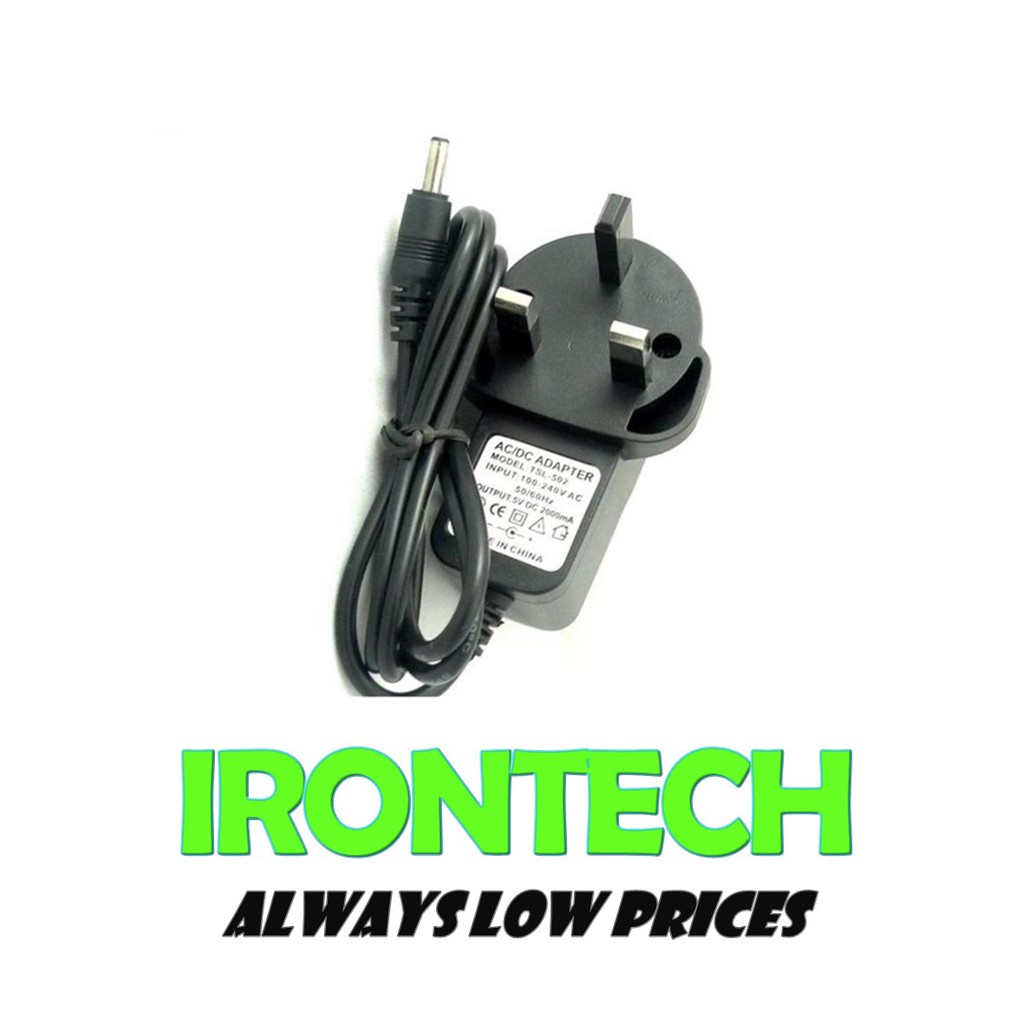 AC to DC Power Supply Adapter DC 5V 2A 3.5mm x 1.35mm Arduino/ CCTV 1m ...