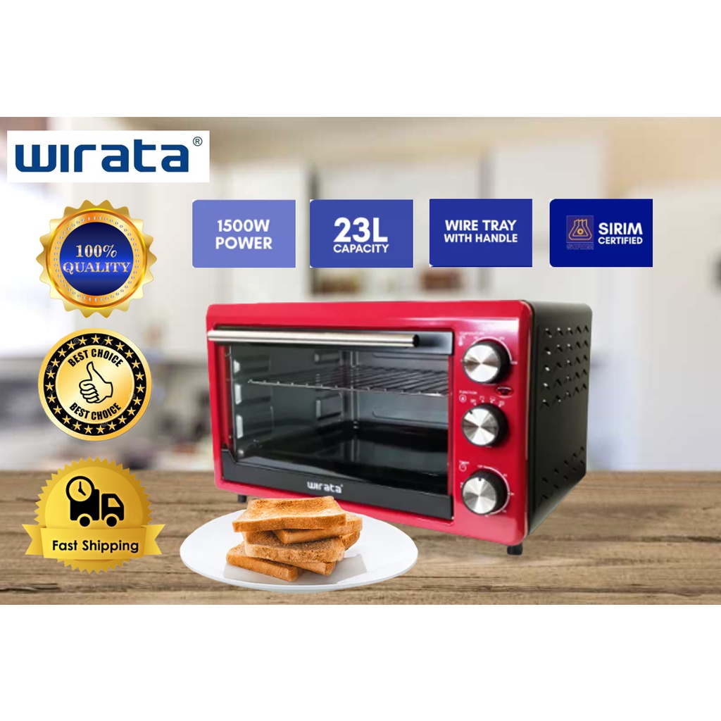 Electric Oven / OT-423 / WIRATA / 23L / 1500W / Easy Clean / Ready ...