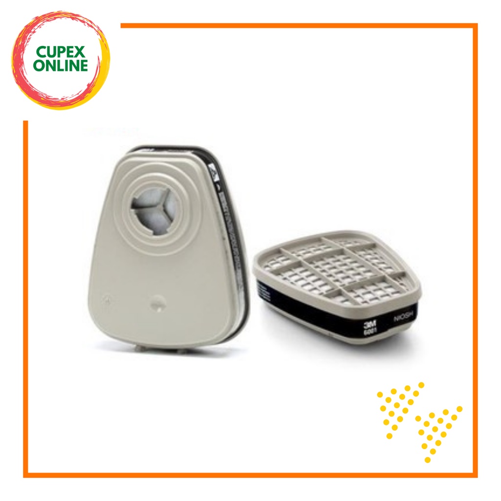 3M 6001 Organic Vapor Cartridge Filter (cupex) | Shopee Malaysia