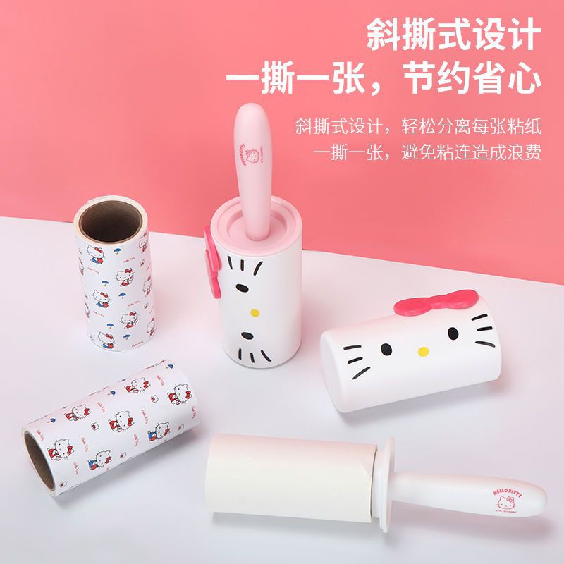 MINISO x Hello Kitty Sticky Lint Roller Dust Pet Hair Remover 2 Refill ...