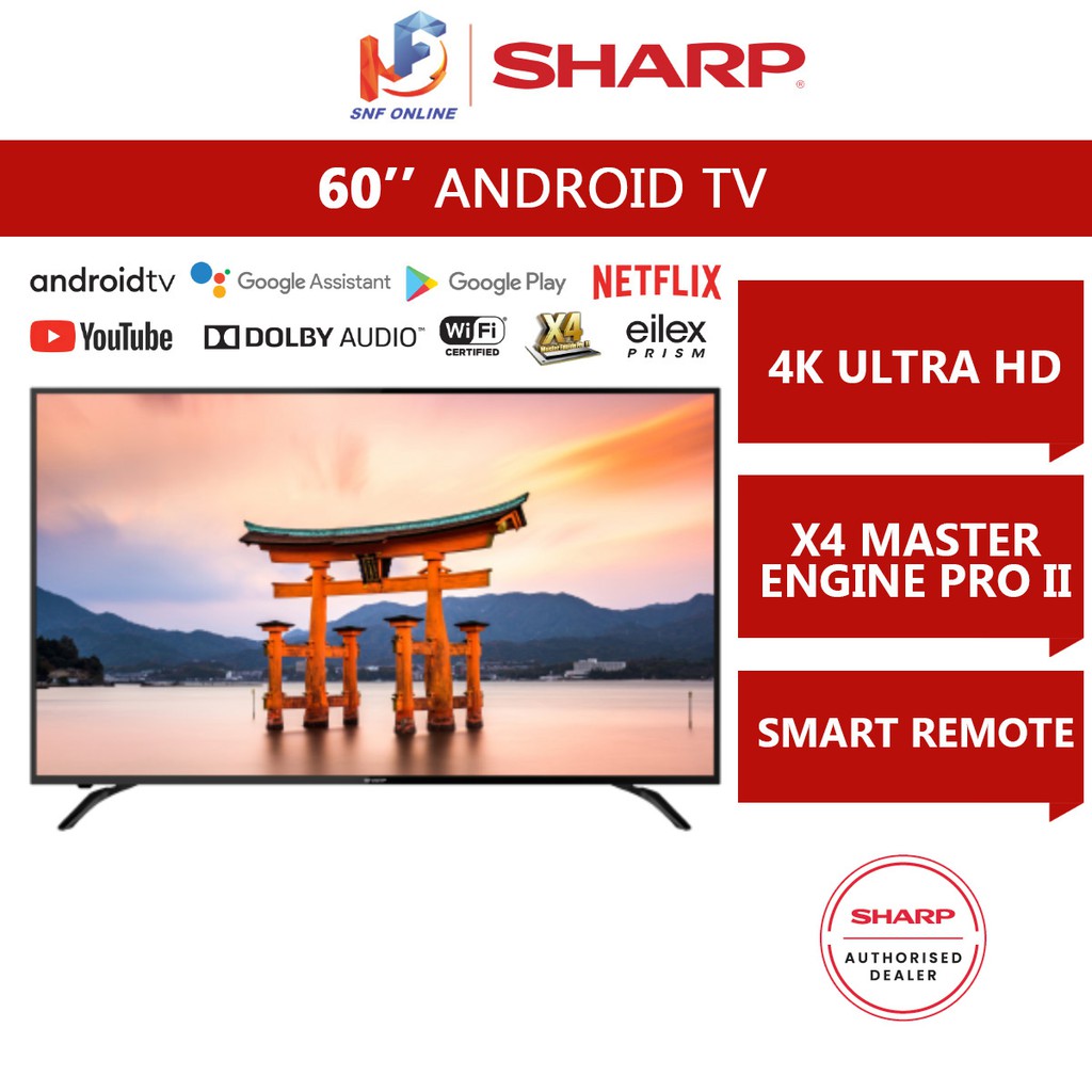 Sharp 4K UHD Android TV (60’’) 4TC60AL1X | Shopee Malaysia