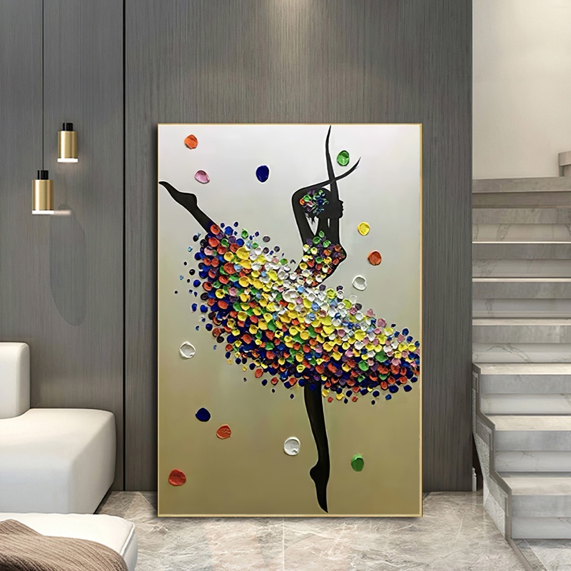 Canvas Painting Abstract Ballet Dancer Wall Art Nordic Modern Ballerina ...