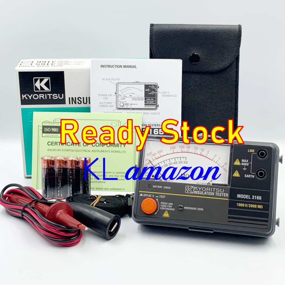 (Accept Urgent Order!) Kyoritsu 3166 Analogue Insulation Tester | 12 ...