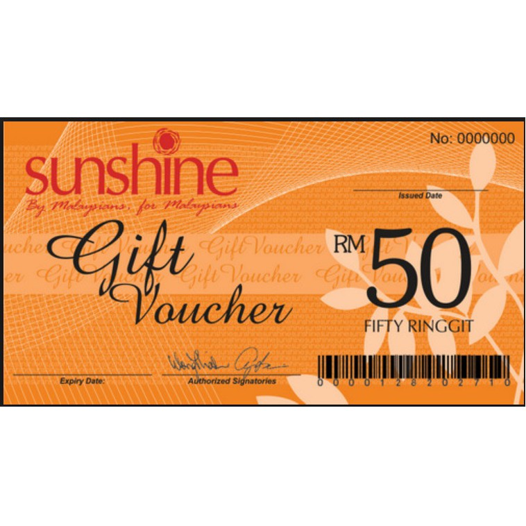 Sunshine Cash Voucher RM50 | Shopee Malaysia
