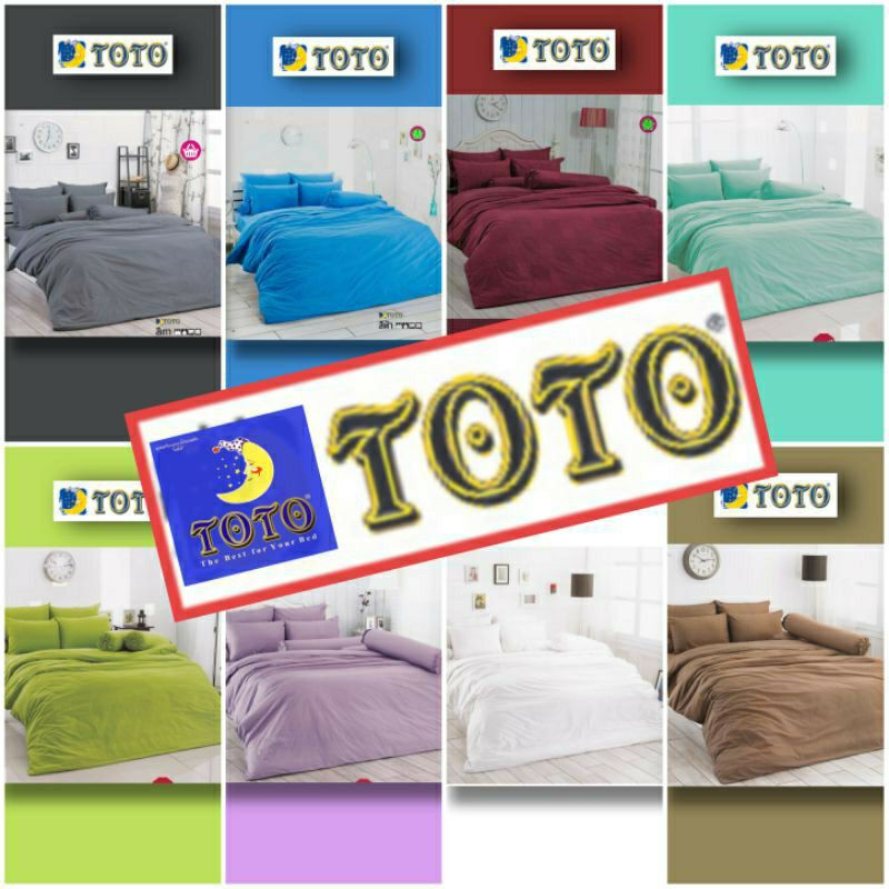 TOTO Solid Color Complete Set Bed Sheet + Duvet Cover 6 Feet/5 ️ | Shopee Malaysia