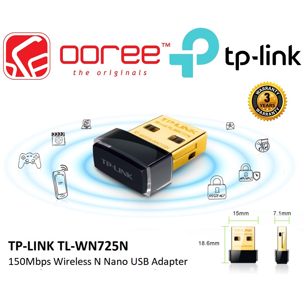 TP-LINK TL-WN725N WIRELESS N NANO USB ADAPTER / TL-WN727N 150MBPS ...