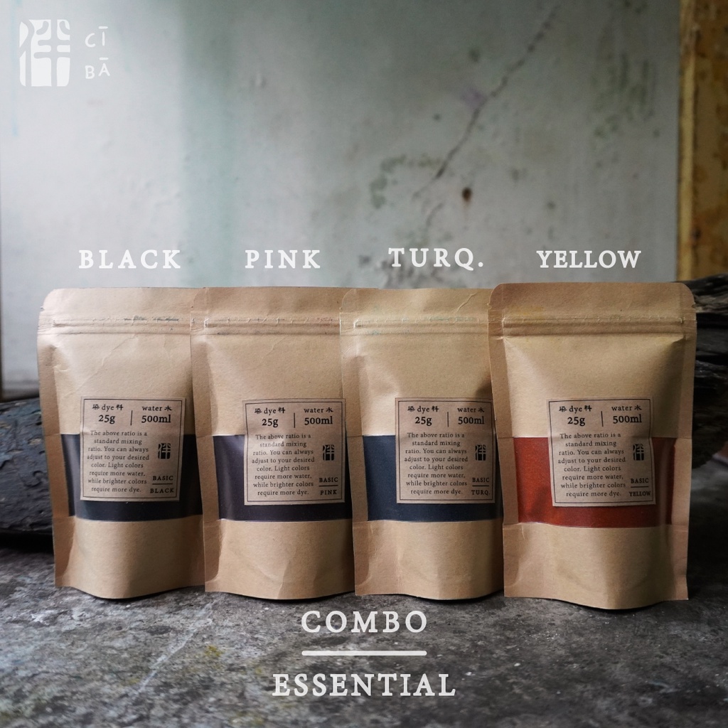 COMBO ESSENTIAL BATIK COLOUR DYE / TIE DYE / 4 PACKS 100G [ PINK ...