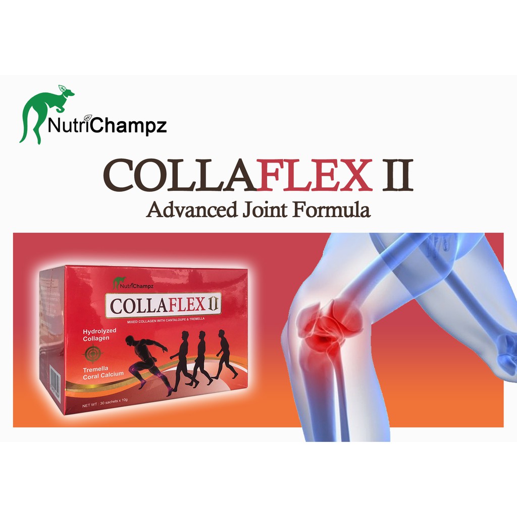 NutriChampz CollaFlex II Mixed Hydrolyzed Collagen (30 sachet) for ...
