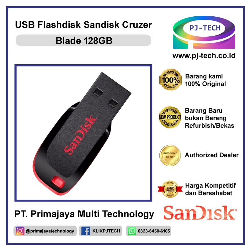 Sandisk Cruzer Blade 128gb Usb Flashdisk | Shopee Malaysia