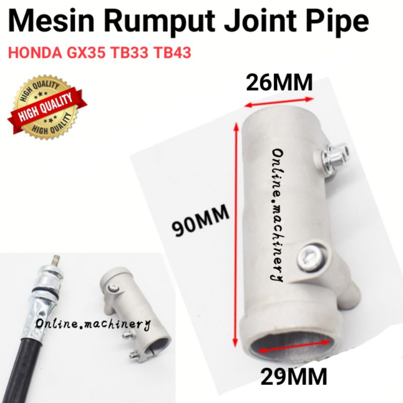 Mesin Rumput Joint Pipe TL33 Honda Gx35 26mm x 29mm Batang Brush Cutter ...