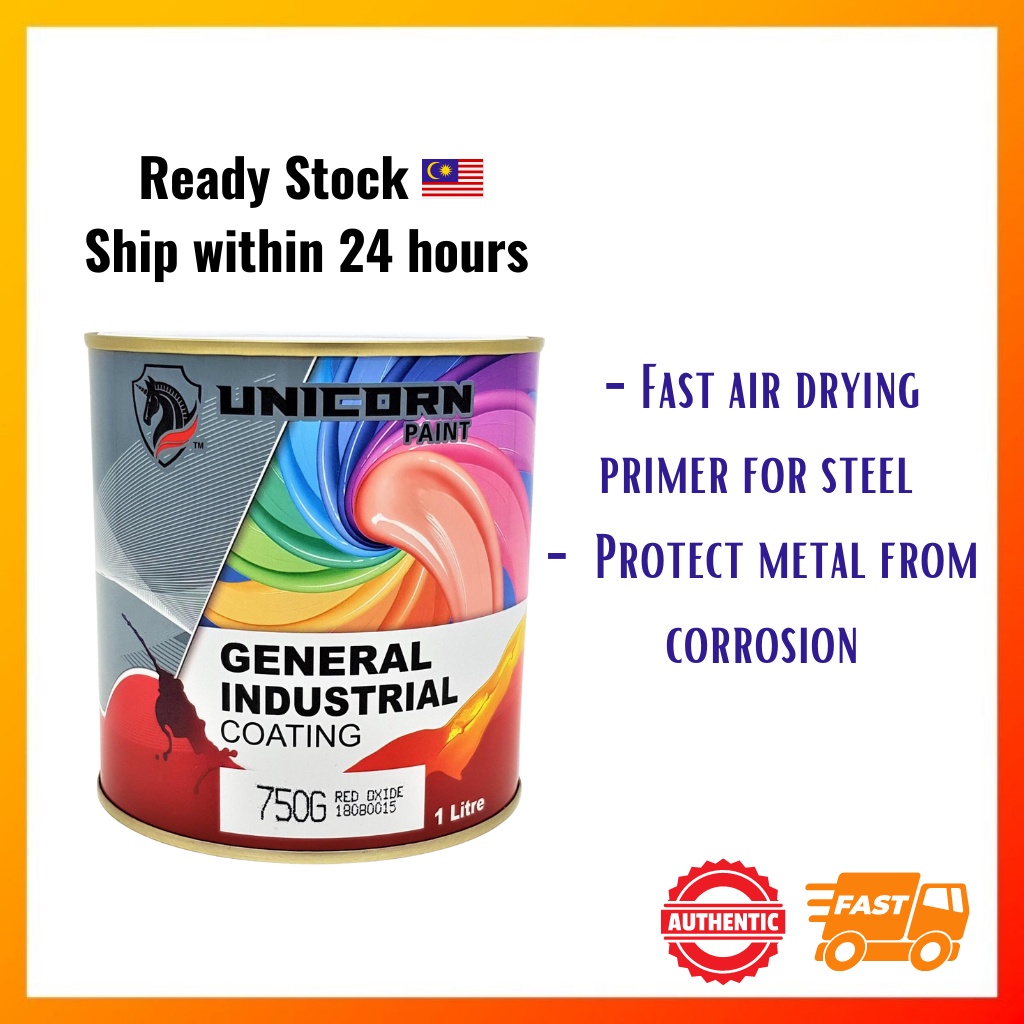 1L Unicorn Undercoat for metal steel Besi Red Oxide Primer Protect ...