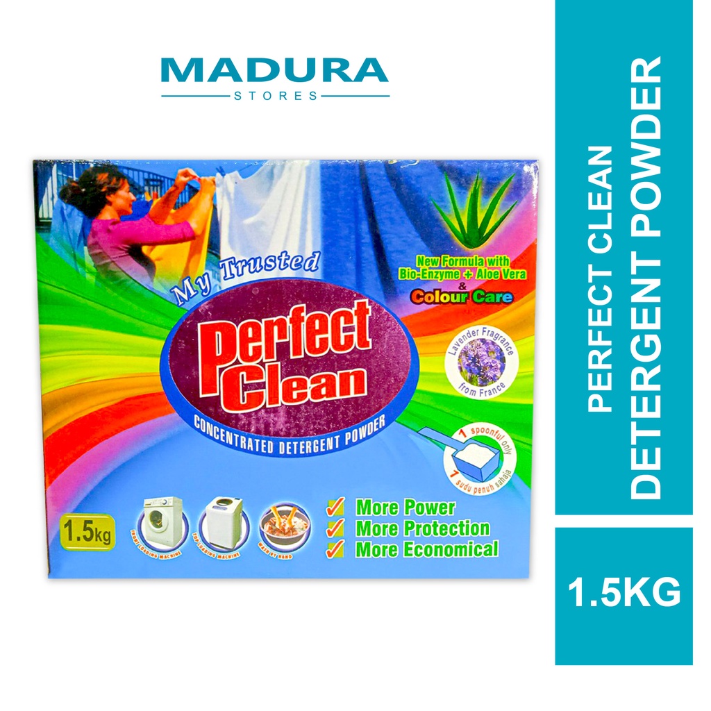Perfect Clean Concentrated Detergent Powder 1.5KG (Serbuk Pencuci ...