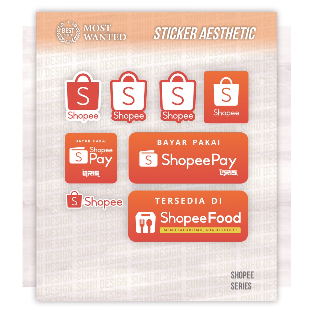 Viral!!! | Shopee SERIES 1 BRAND LOGO VINYL STICKER | Waterproof FOR ...