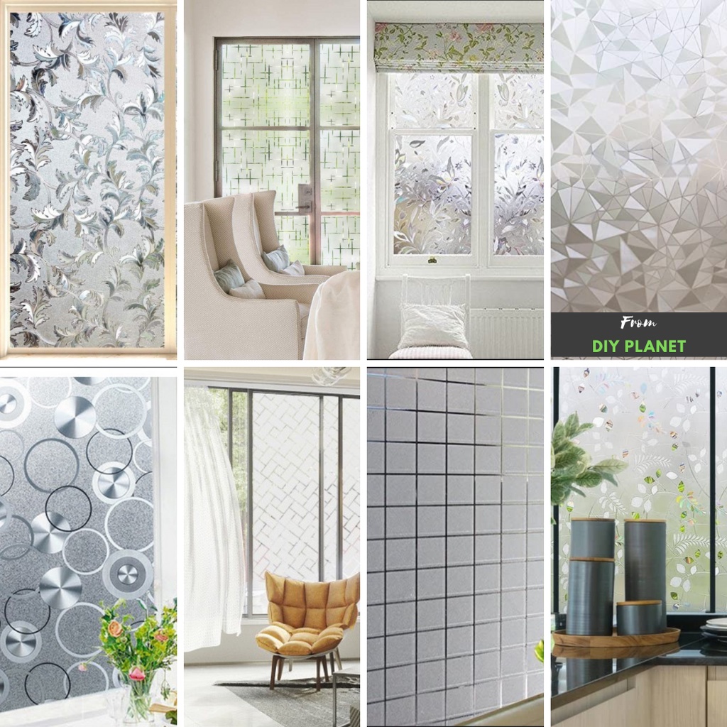 (ORIGINAL) 90cm X100cm Window Frosted Privacy Window Film Pattern Self ...