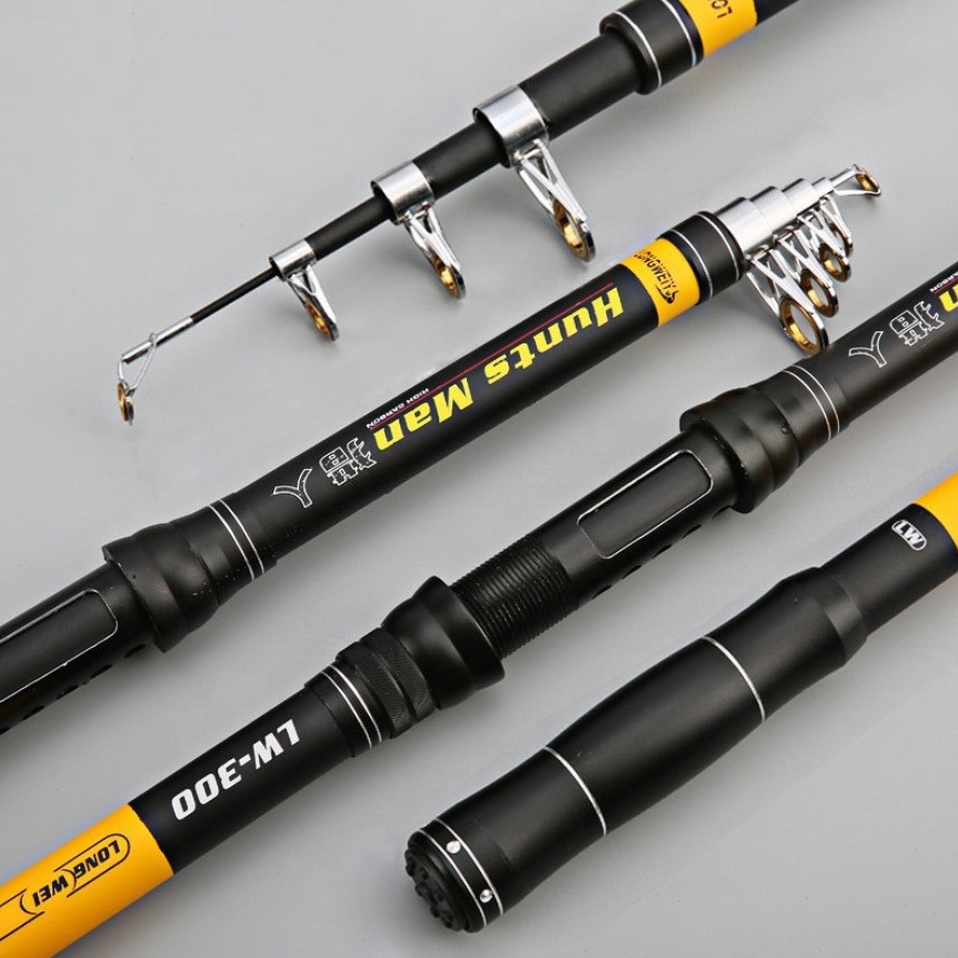 Hunts man fishing rod with static lift 3.5 kg made of Carbon material ...