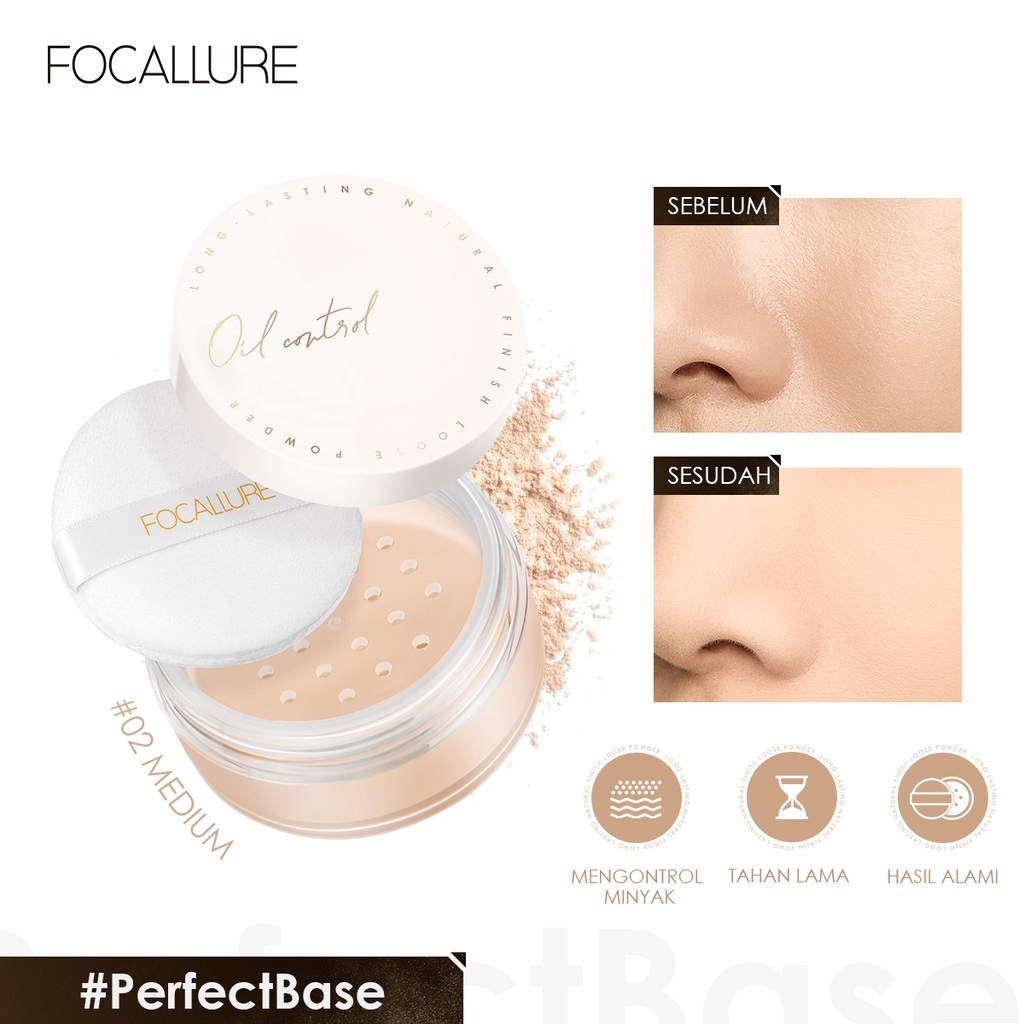 Focallure Malaysia - PerfectBase Oil-Control Loose Powder Long Lasting ...