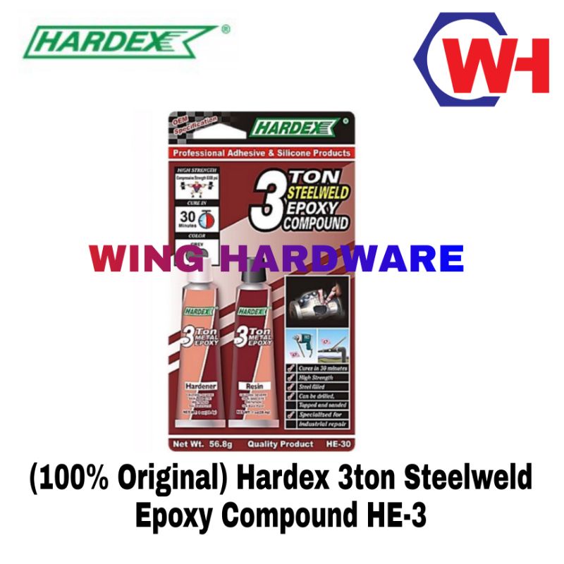 (100% Original) Hardex 3ton Steelweld Epoxy Compound HE-30 | Shopee ...