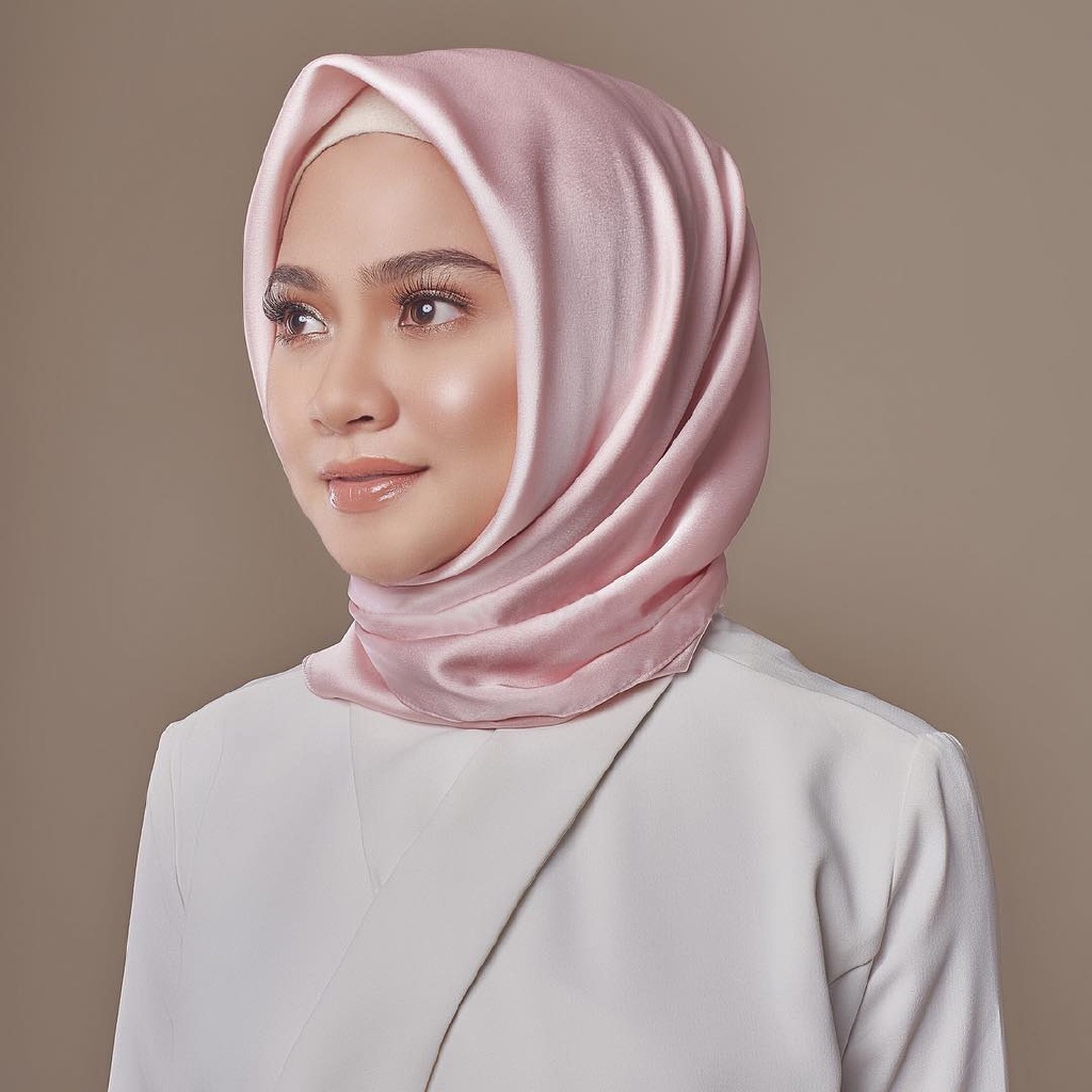 Satin Plain Tudung Bawal Malaysia Muslim Scarf Female Hijab Bidang ...
