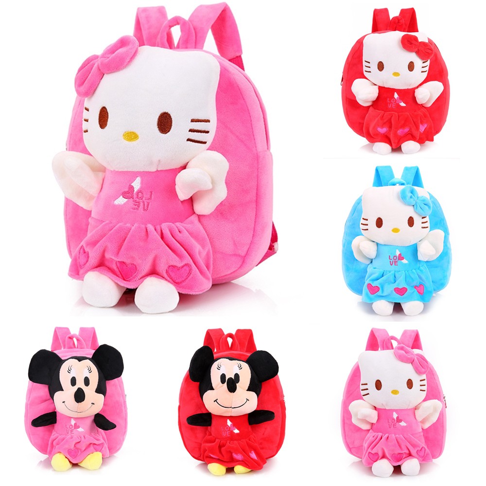 Children School Bag Baby Hello Kitty Plush Backpack Girls Kids Plush ...