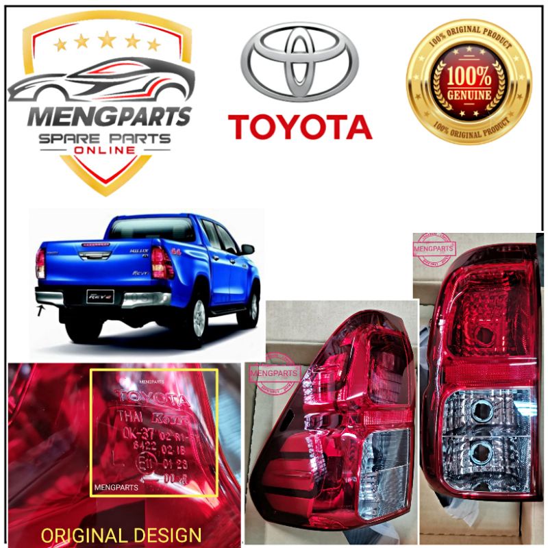 TOYOTA HILUX REVO GUN125 GUN126 2016 TAIL LAMP UNIT LAMPU BELAKANG ...