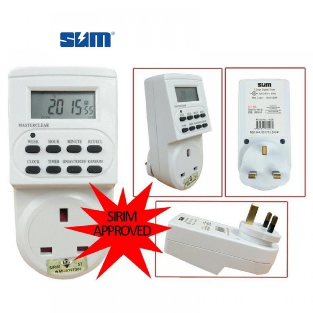 SUM 0026, 13A Digital Plug In Timer | Shopee Malaysia